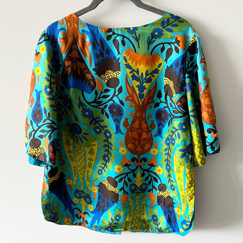 Vintage Stevens California Satin Button Back Blouse T… - Gem